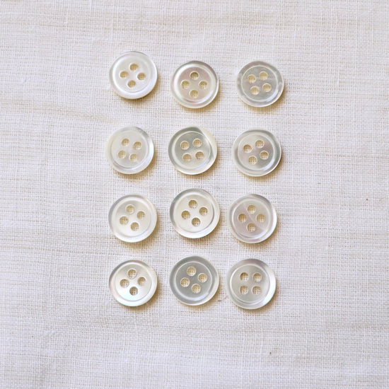 A Dozen Vintage Mother of Pearl Shirt Buttons – Loom and Stars